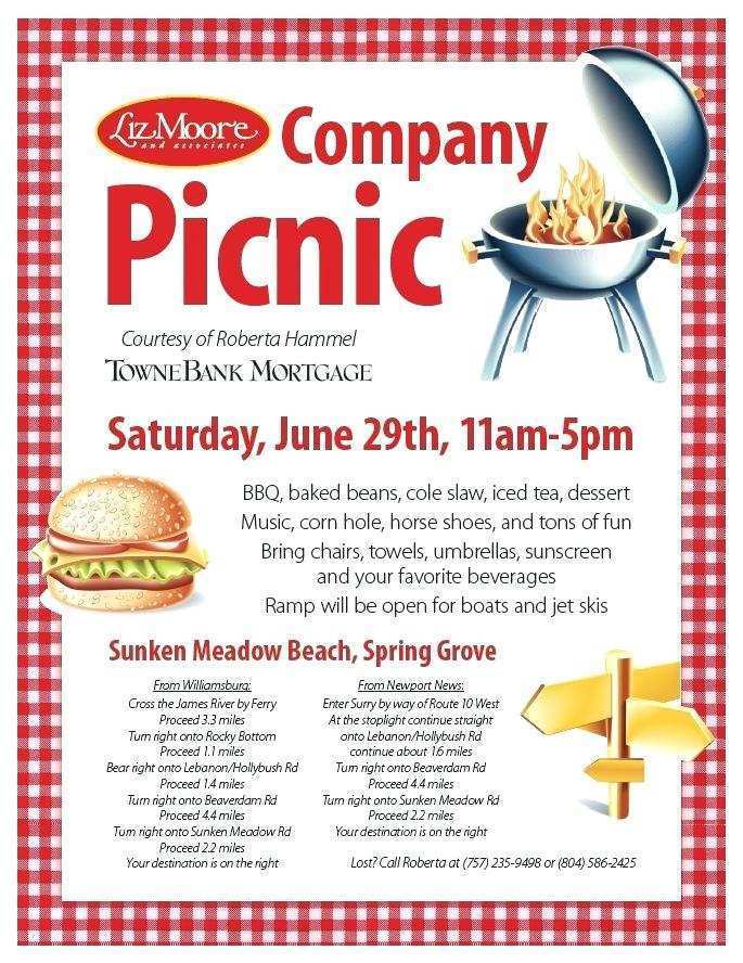 Free Company Picnic Flyer Word Template PRINTABLE TEMPLATES