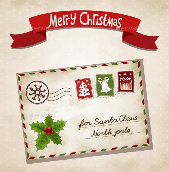 Christmas Card Envelopes Templates Cards Design Templates