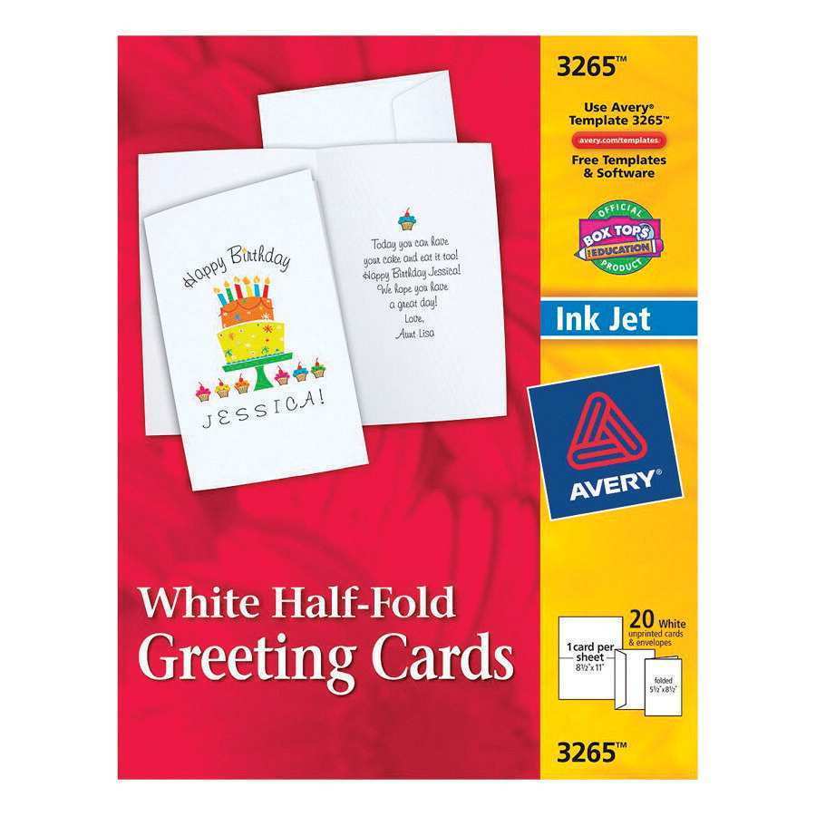 Avery Greeting Card Template 3265 Cards Design Templates