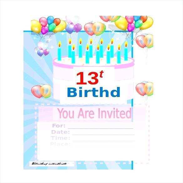 Birthday Card Template Quarter Fold Cards Design Templates