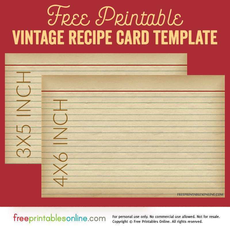 4X6 Recipe Templates For Microsoft Word 17 Recipe Card Templates Free 