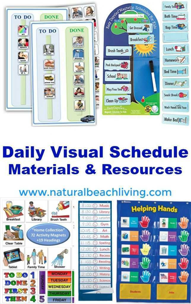 Visual Schedule Template Free Visual Schedule Template Free
