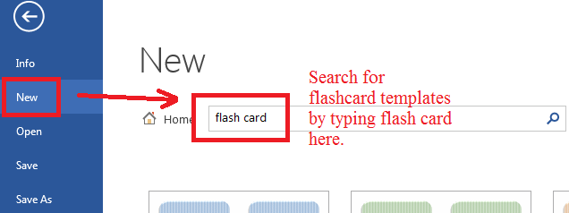 Double Sided Flash Card Template Word Cards Design Templates