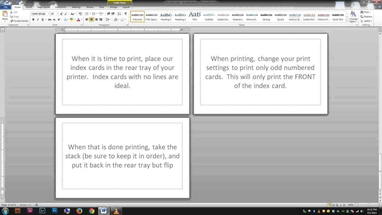 3 X 5 Index Card Template Free Cards Design Templates