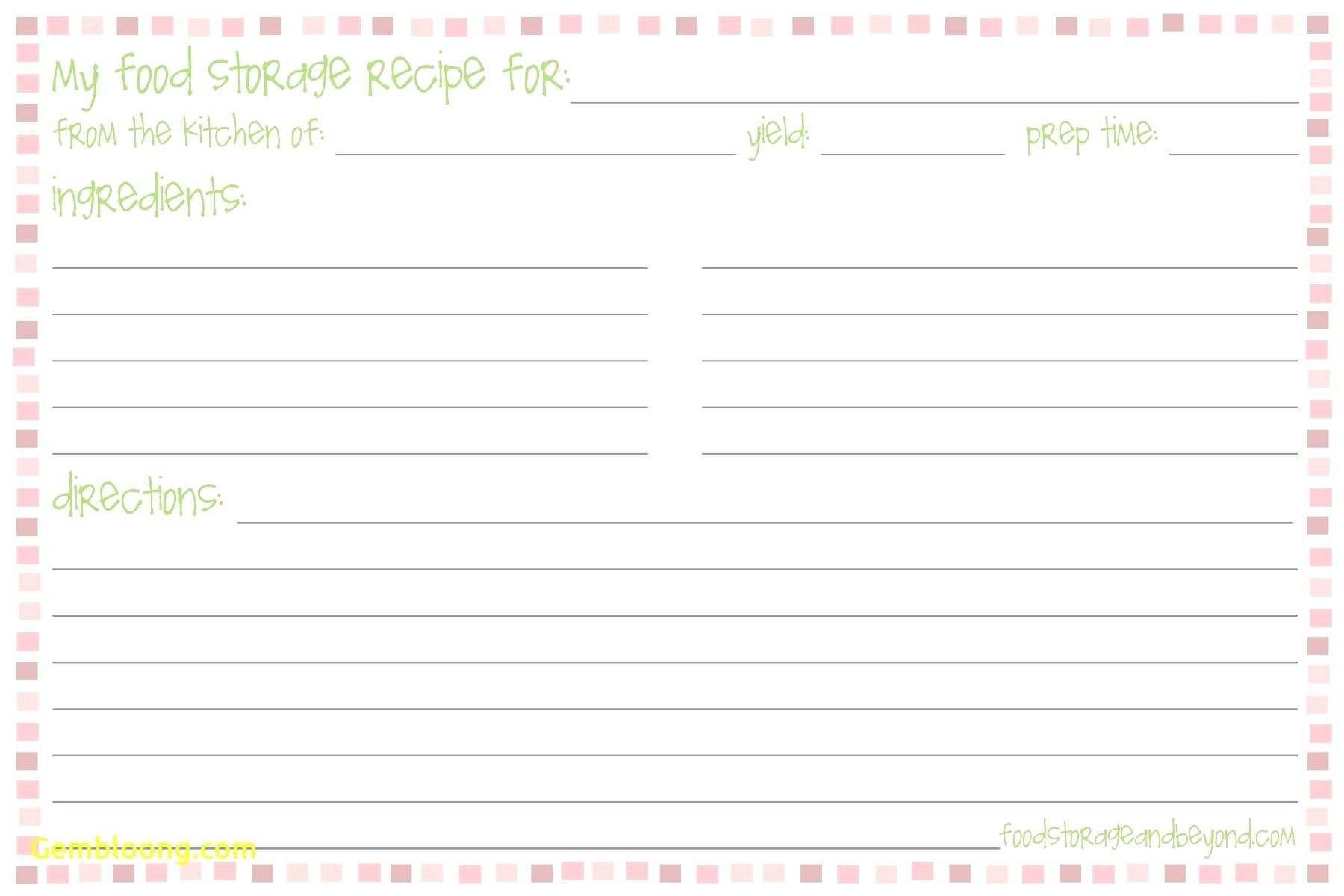 98 Online 3 X 5 Recipe Card Template Microsoft Word In Photoshop With 3 