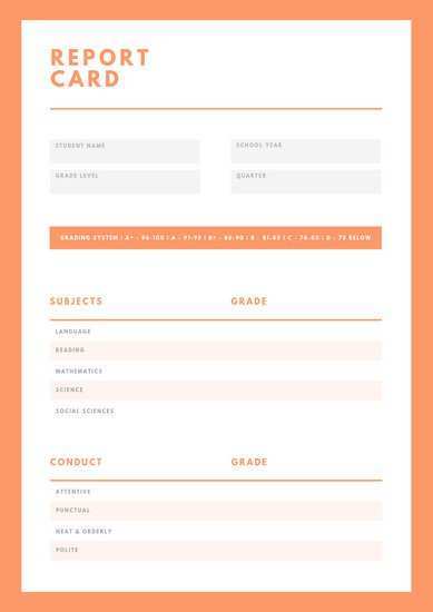 Fillable Homeschool Report Card Template Cards Design Templates Gambaran