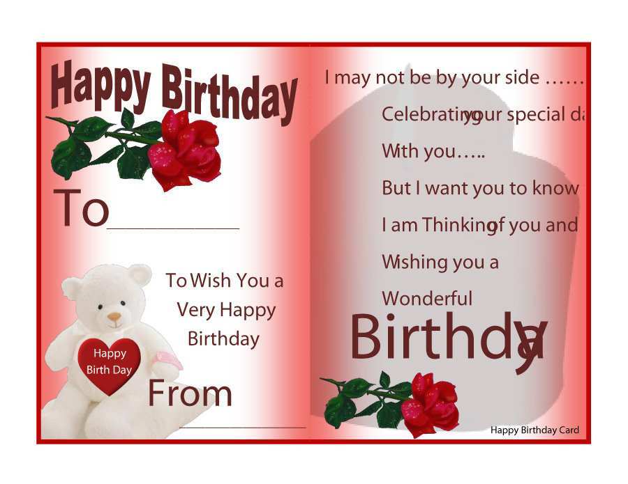 99 Birthday Card Template Brother In Word For Birthday Card Template 