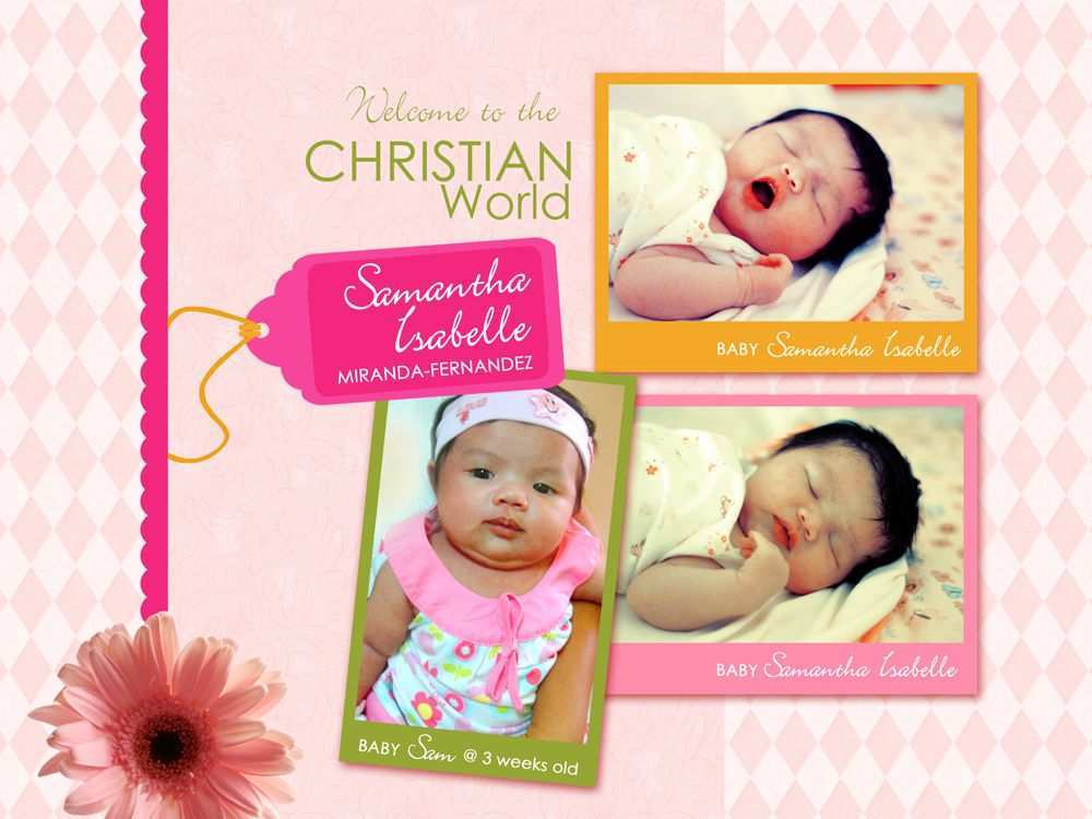 Editable Christening Invitation For Baby Girl Blank Template Cards 