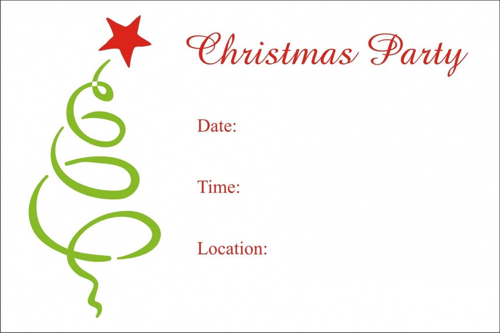 Holiday Party Invitation Template Word Cards Design Templates