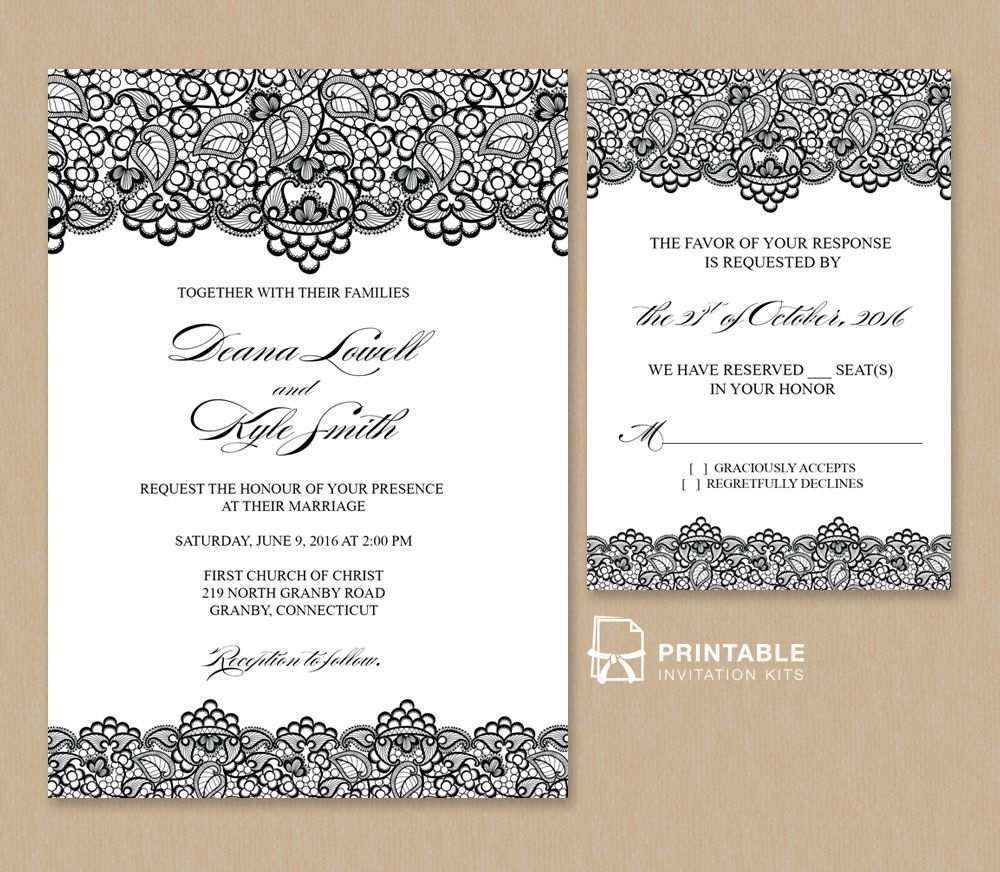 Wedding Invitation Template Free Pdf Cards Design Templates