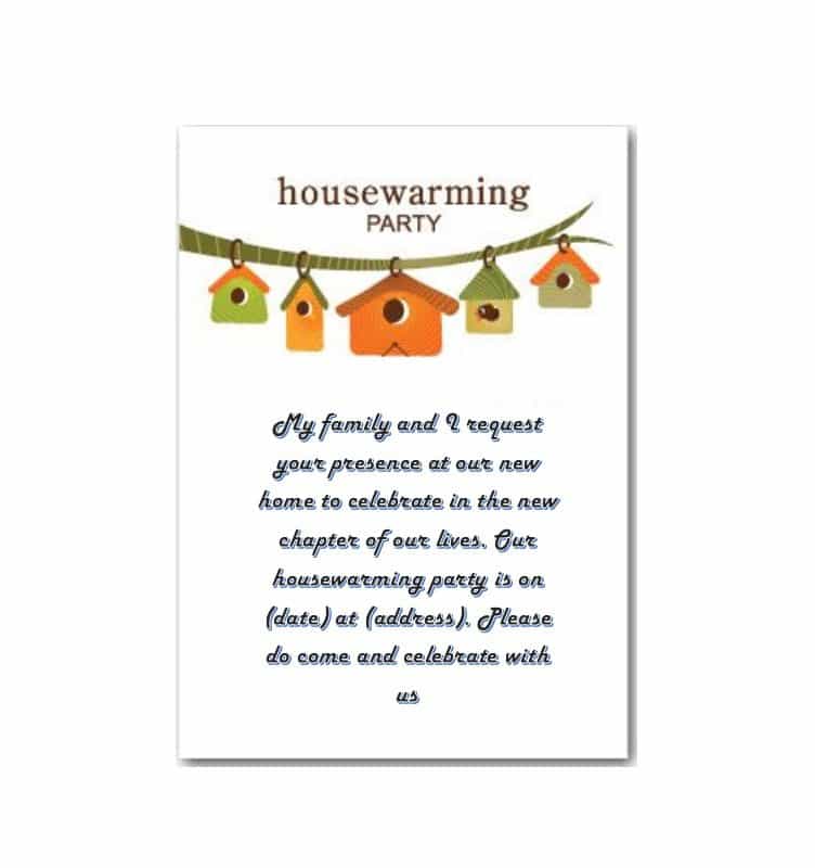 Housewarming Invitation Blank Template Cards Design Templates
