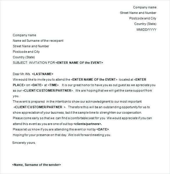41 Format Formal Event Invitation Email Template Download By Formal 