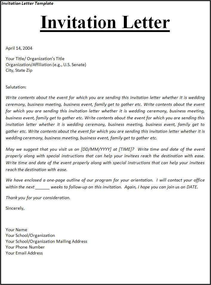 43 Adding Formal Invitation Letter Template Word Templates For Formal 43 Adding Formal Invitation Letter Template Word Templates For Formal