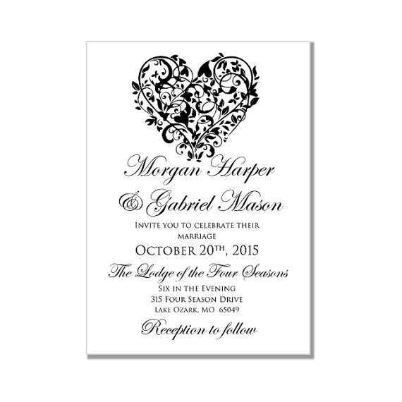Wedding Invitation Template In Word Cards Design Templates