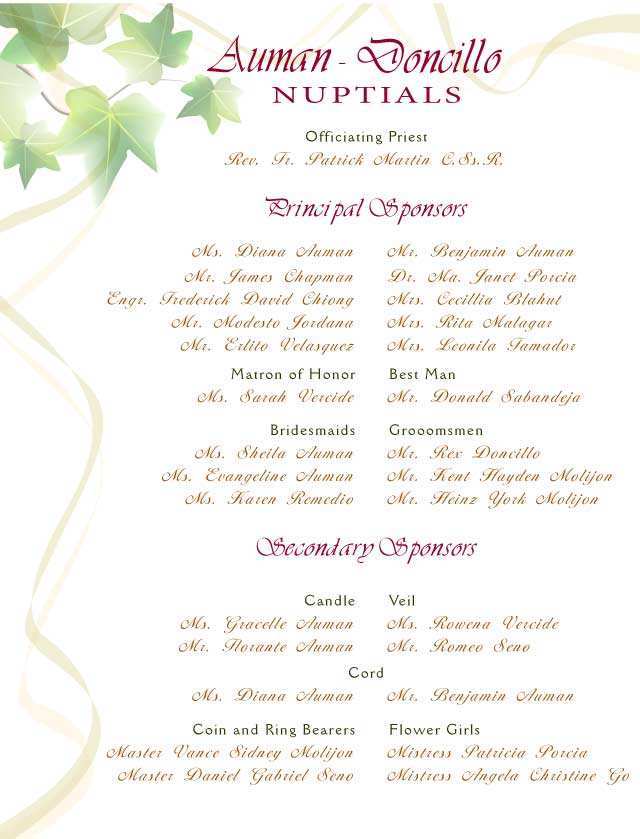 Tagalog Wedding Invitation Template Cards Design Templates
