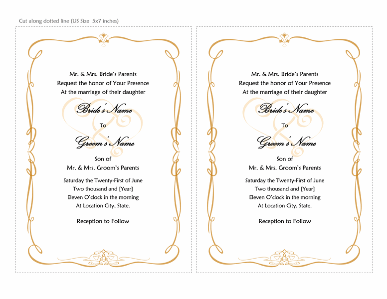 Microsoft Word 5X7 Invitation Template Analisis