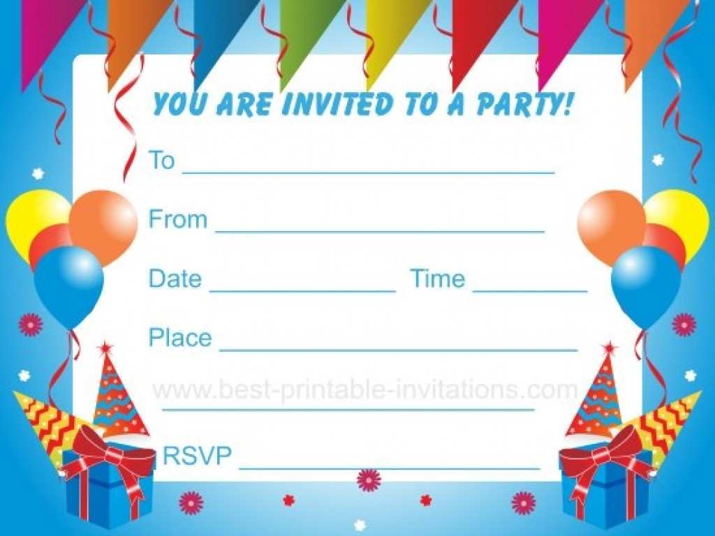 68 Report Kid Birthday Party Invitation Template Word Layouts With Kid 