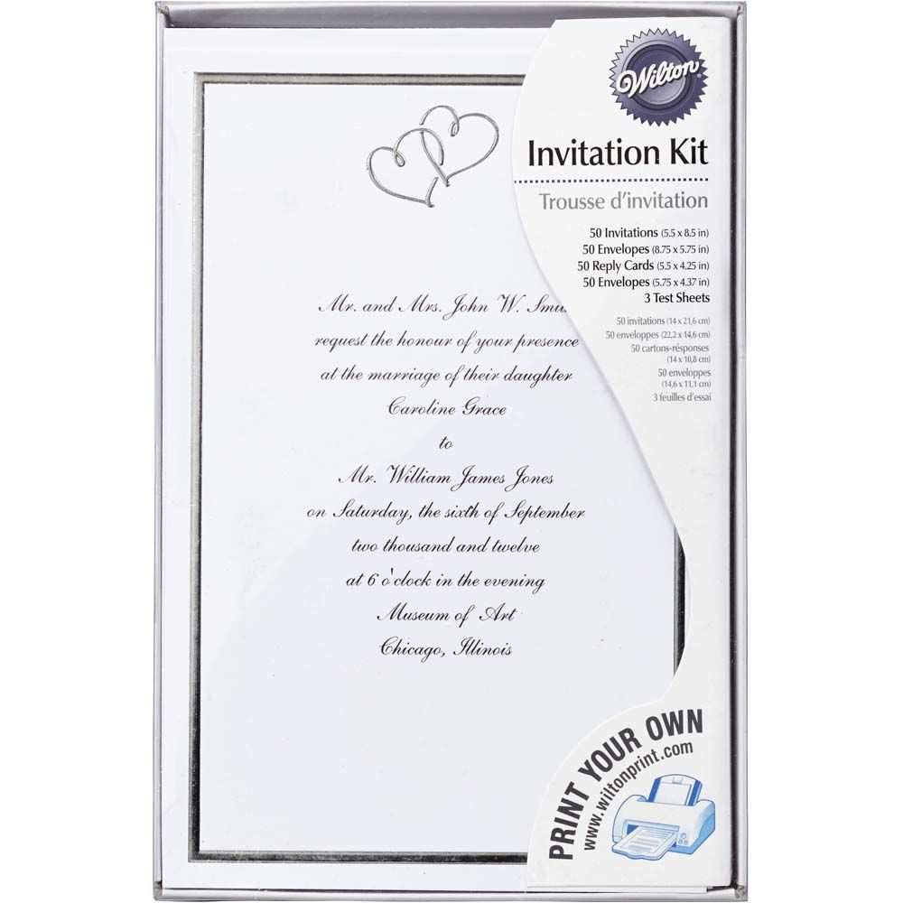 Wilton Wedding Invitation Kit Template Cards Design Templates