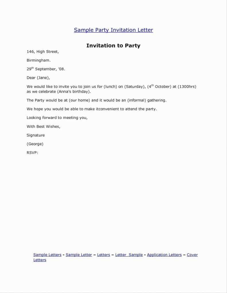 Formal Meeting Invitation Letter Template Cards Design Templates