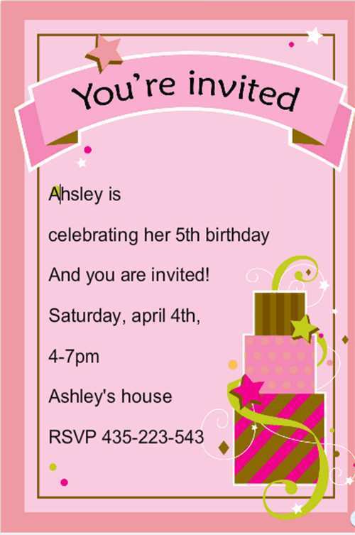 89 Free How To Write An Invitation Card For Birthday Layouts By How To 