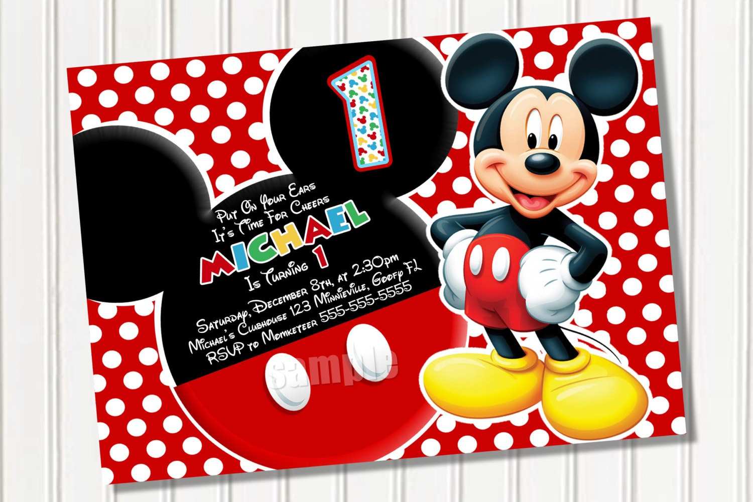 Mickey Mouse Invitation Template Free Printable Templates